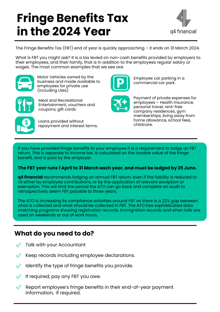 Fringe Benefits Tax in the 2024 Year - q4 financial